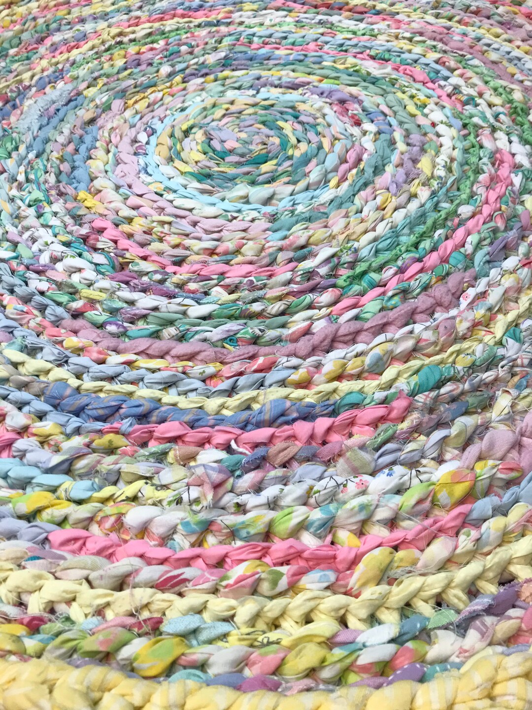 PEEPS Pastel Handmade Rag Rug - Etsy