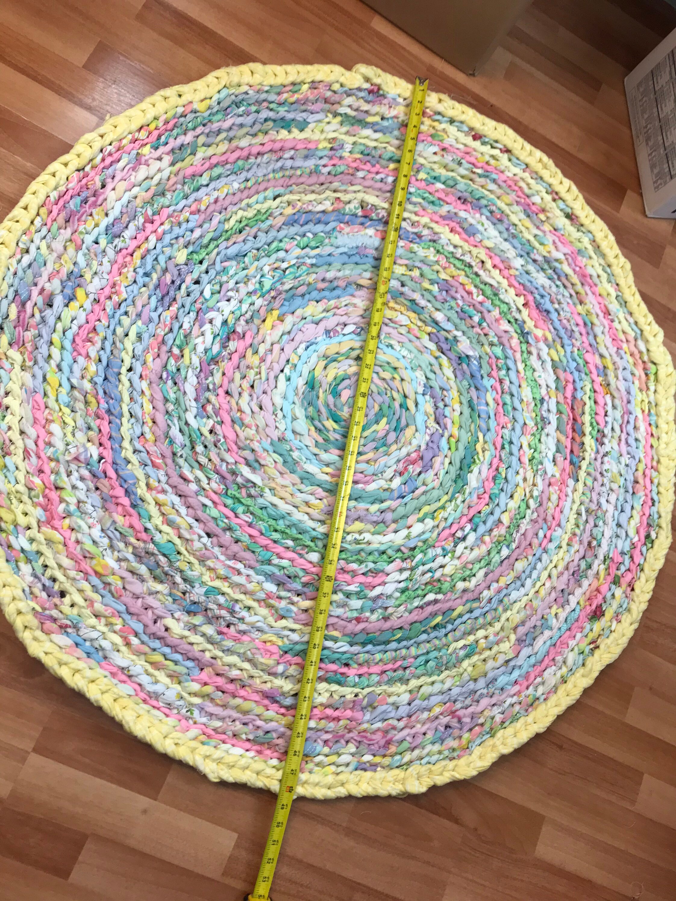 PEEPS Pastel Handmade Rag Rug - Etsy