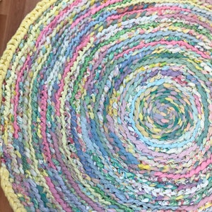 PEEPS Pastel Handmade Rag Rug - Etsy