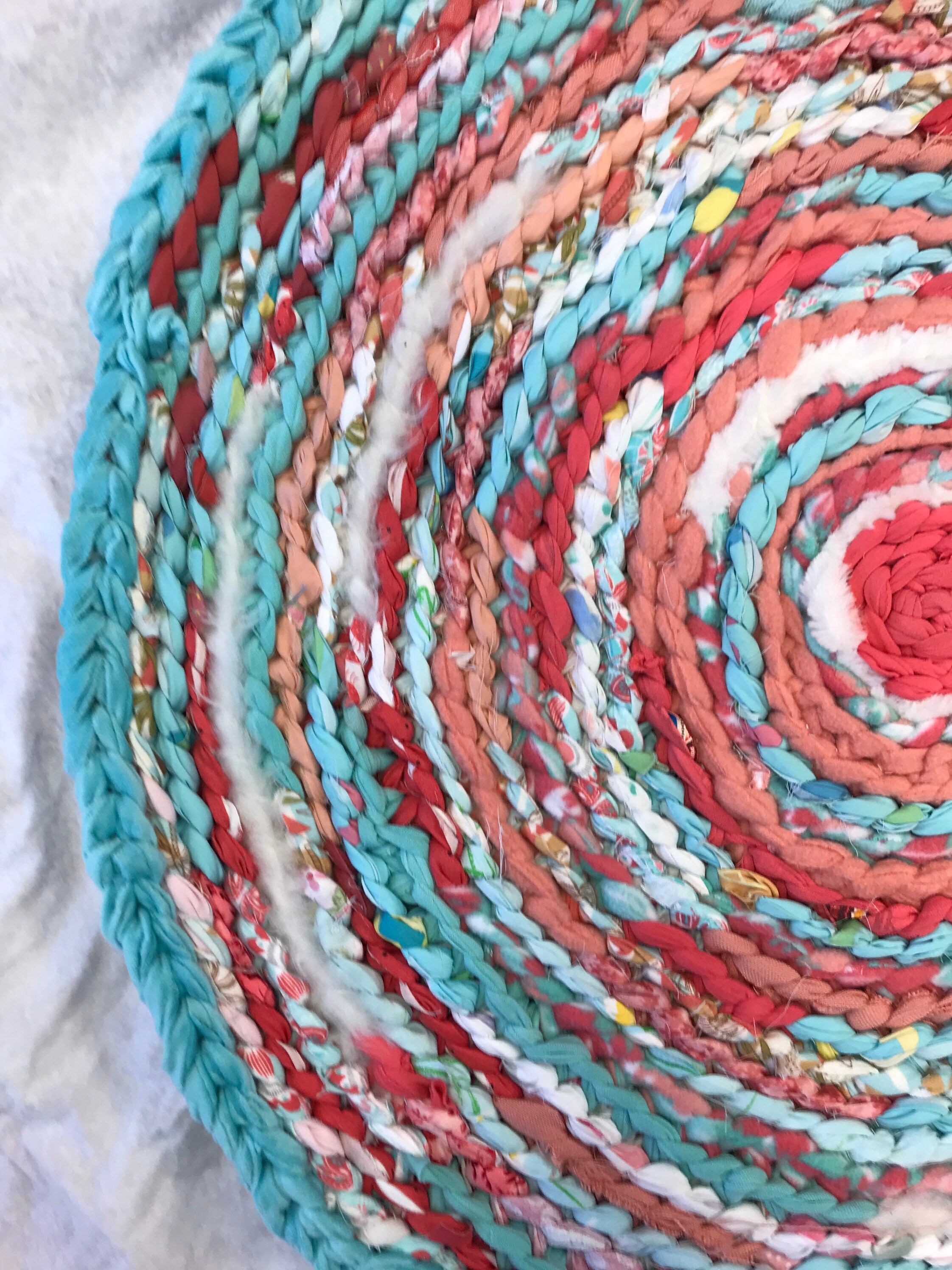 Coral Lotus Inspired Small Rag Rug - Etsy