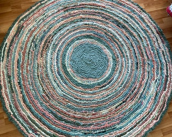 Coral Lotus Inspired Small Rag Rug - Etsy