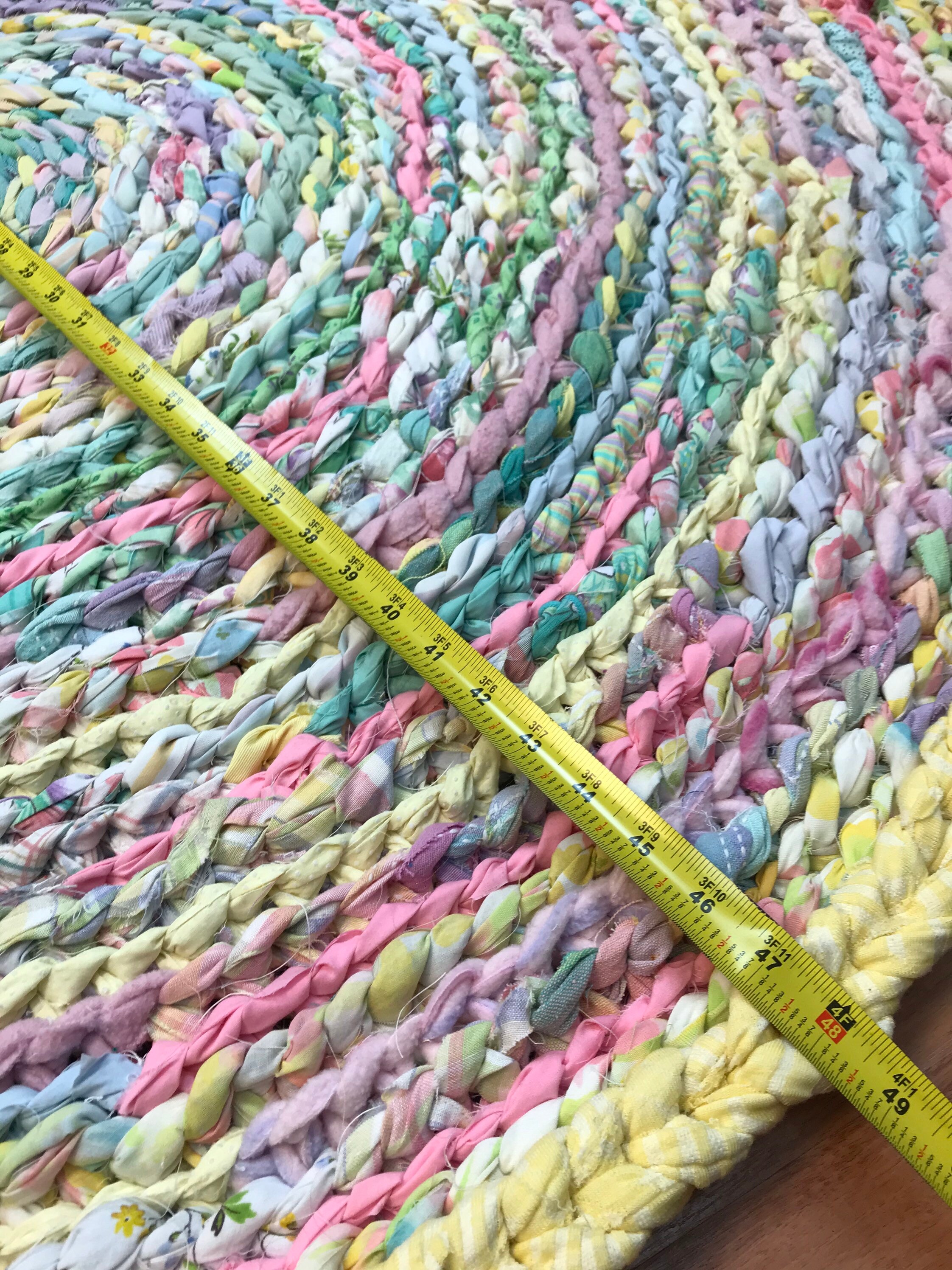 PEEPS Pastel Handmade Rag Rug - Etsy