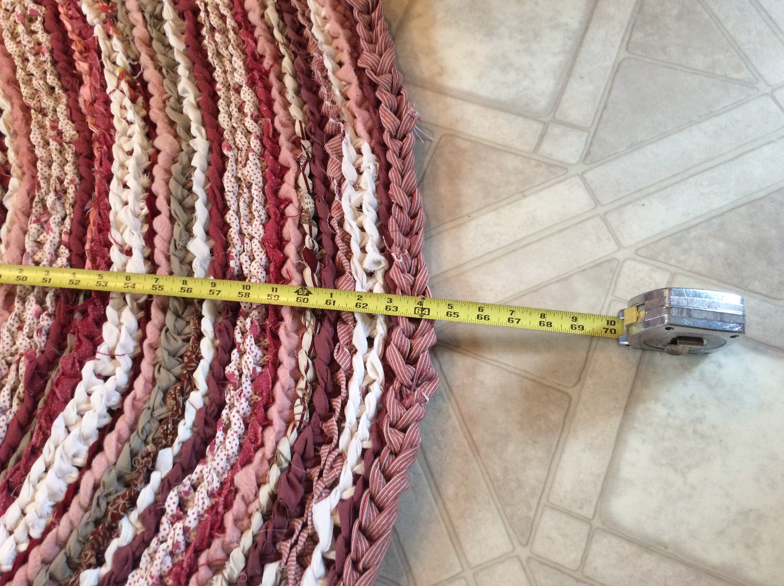 Country Coral Blush Handmade Rag Rug - Etsy