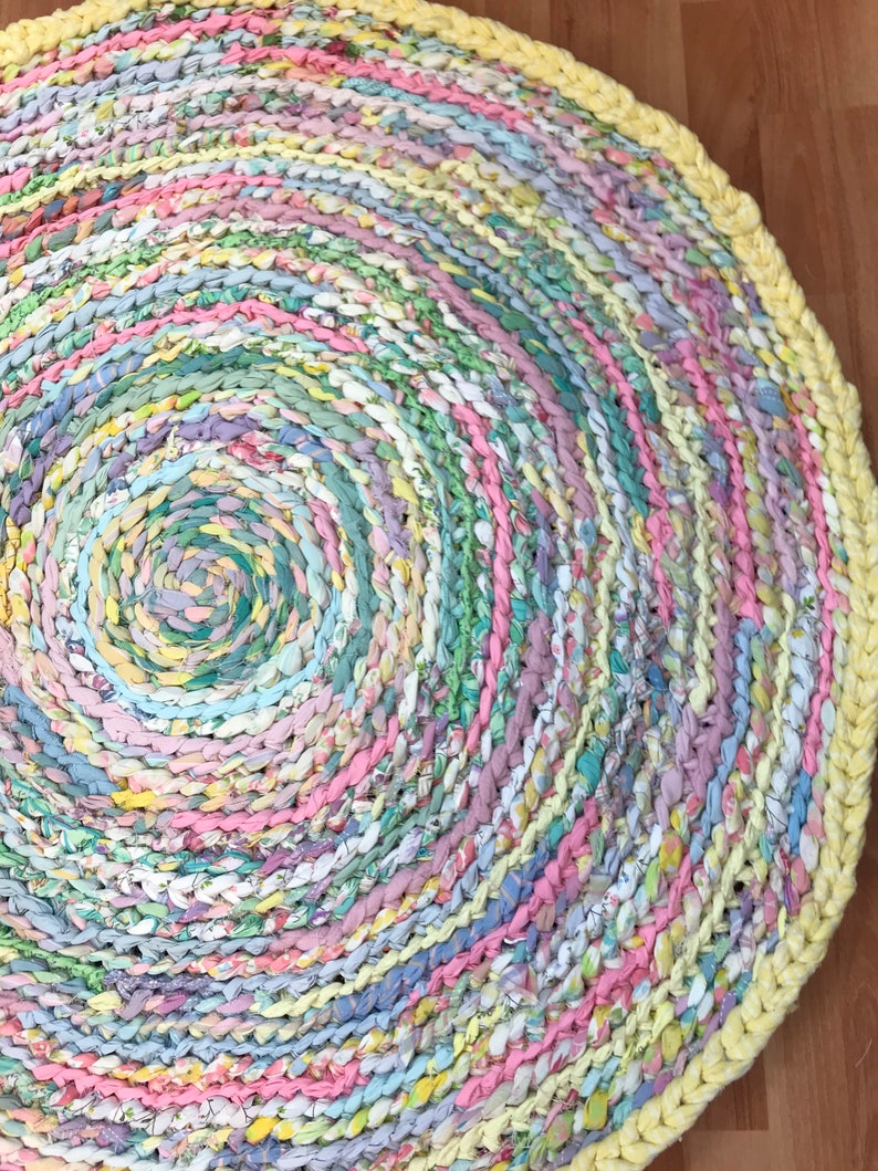 PEEPS Pastel Handmade Rag Rug - Etsy
