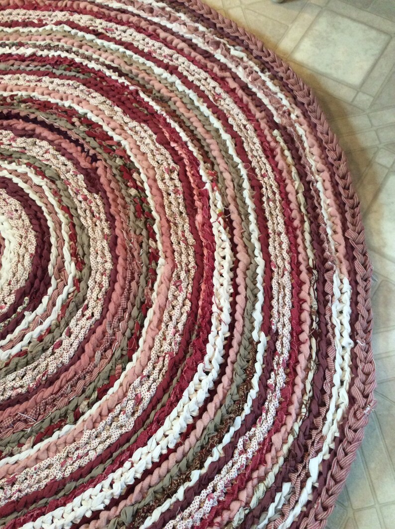 Country Coral Blush Handmade Rag Rug - Etsy