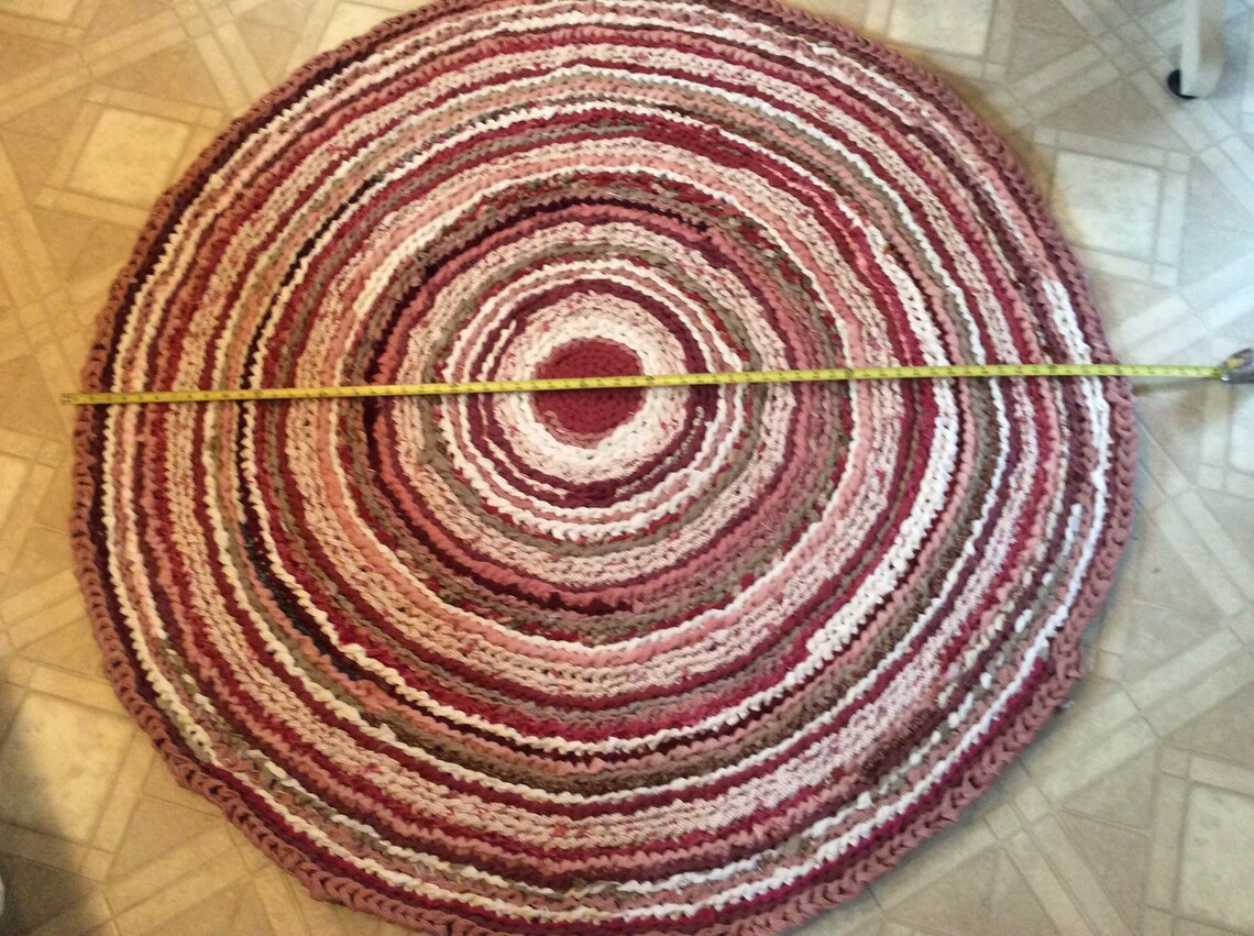 Country Coral Blush Handmade Rag Rug - Etsy