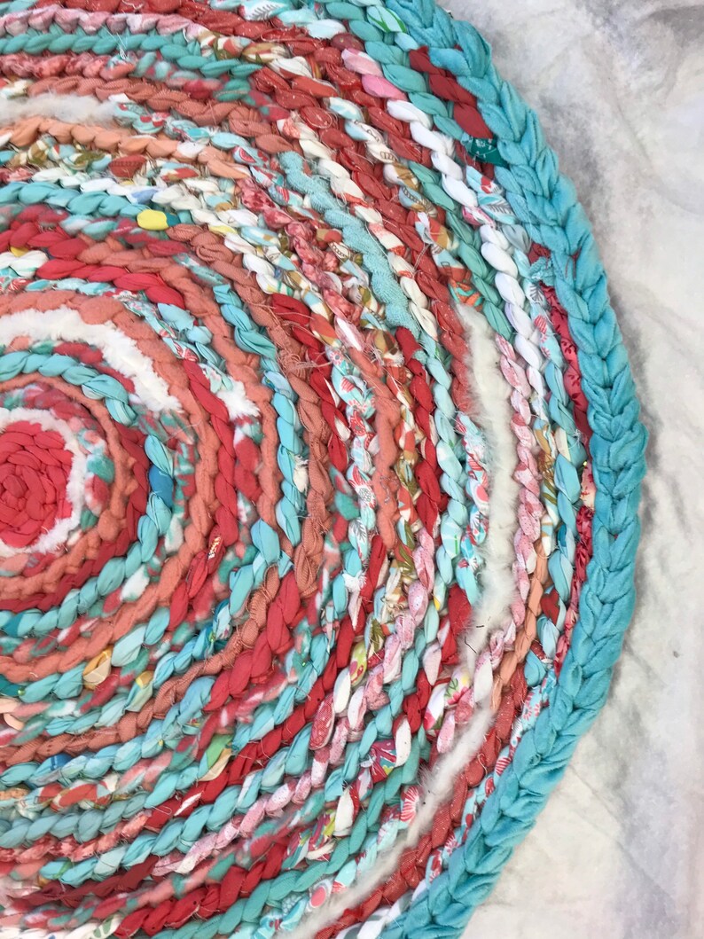 Coral Lotus Inspired Small Rag Rug - Etsy