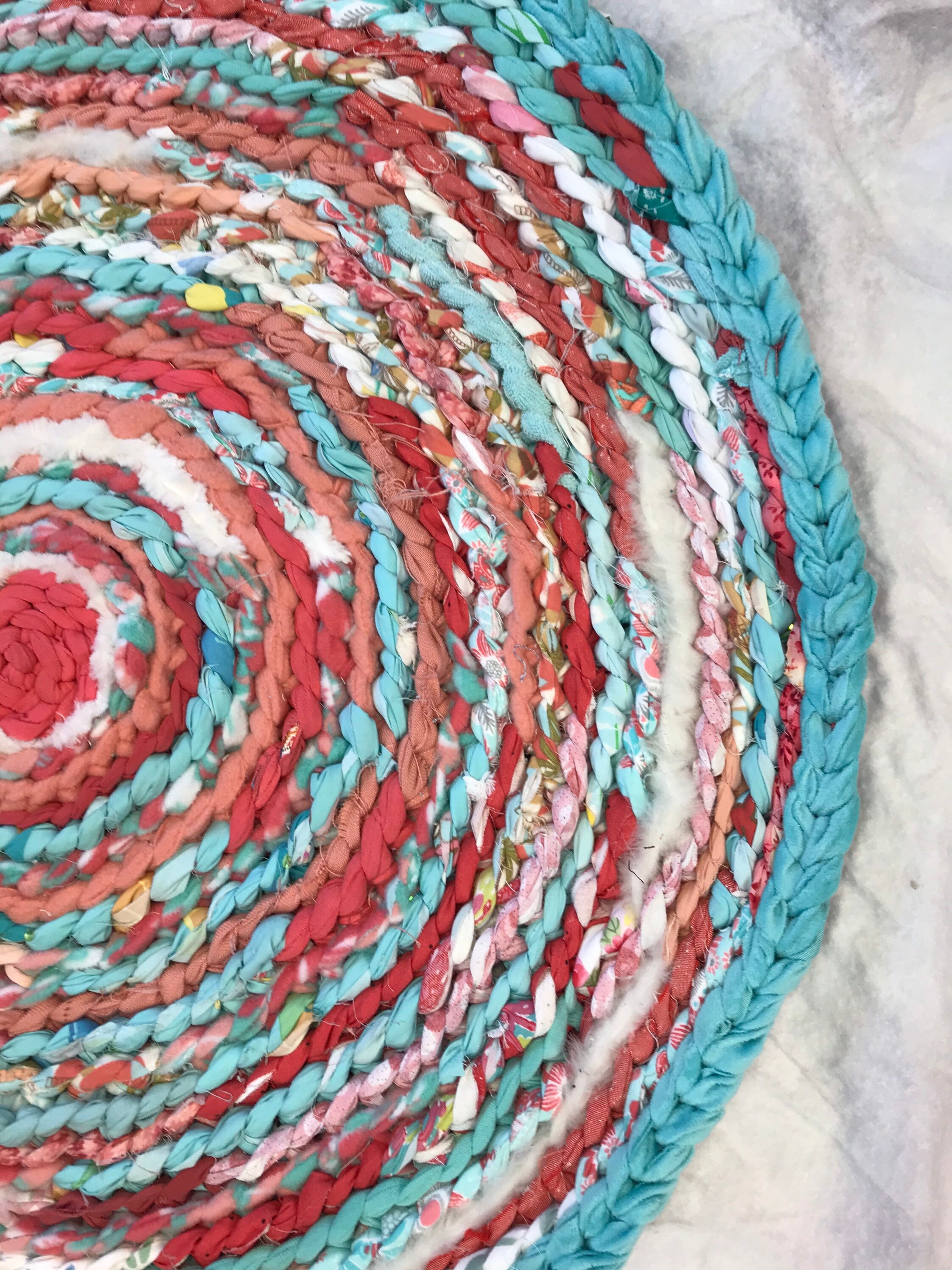 Coral Lotus Inspired Small Rag Rug - Etsy