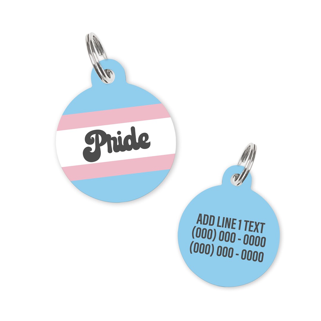 Trans Flag Name Tag - Etsy