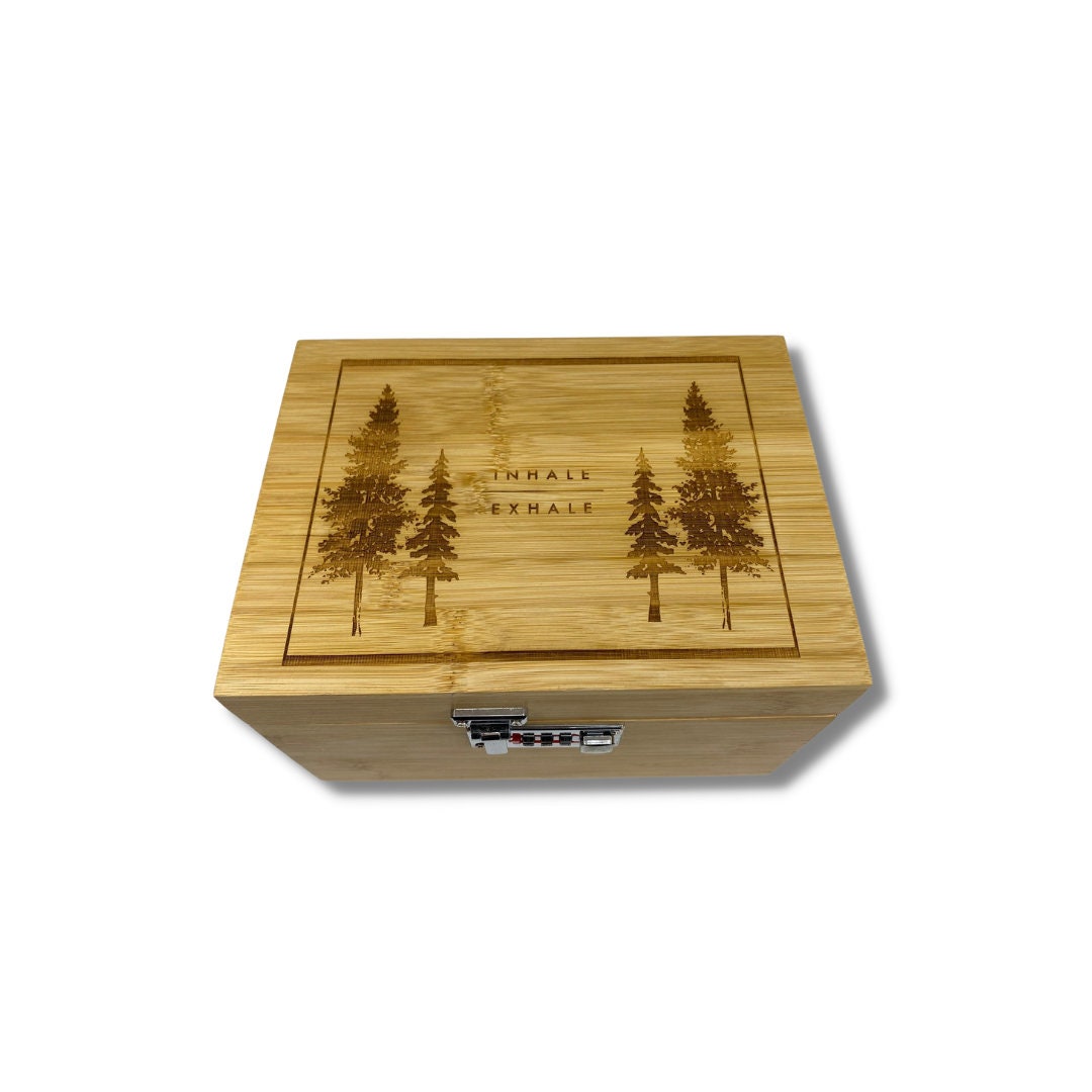 Large Bzz Box stash Box With Inhale Exhale Design Rolling - Etsy