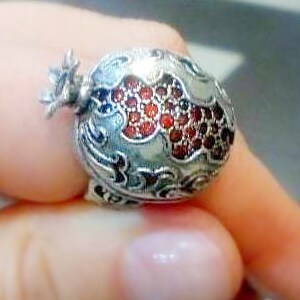 Persephone Ring Garnet Stones SILVER Pomegranate Armenian Jewelry ...