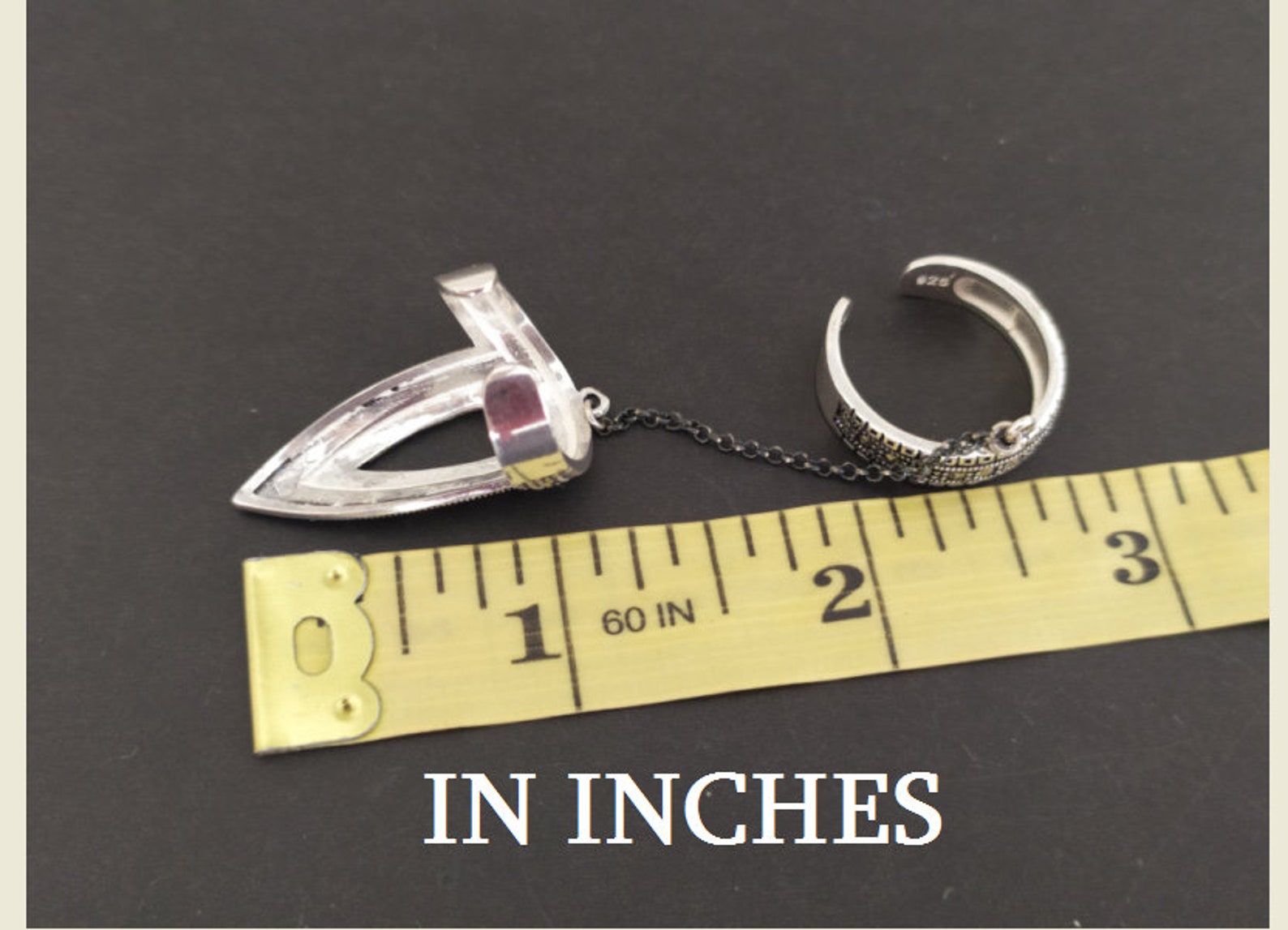 Full Finger Ring Armor Double Ring Sterling Shield Ring | Etsy