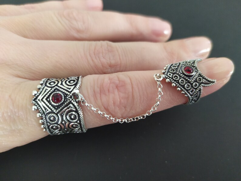 Armor Ring Sterling Silver 925 Double Armenian Armored Jewelry - Etsy