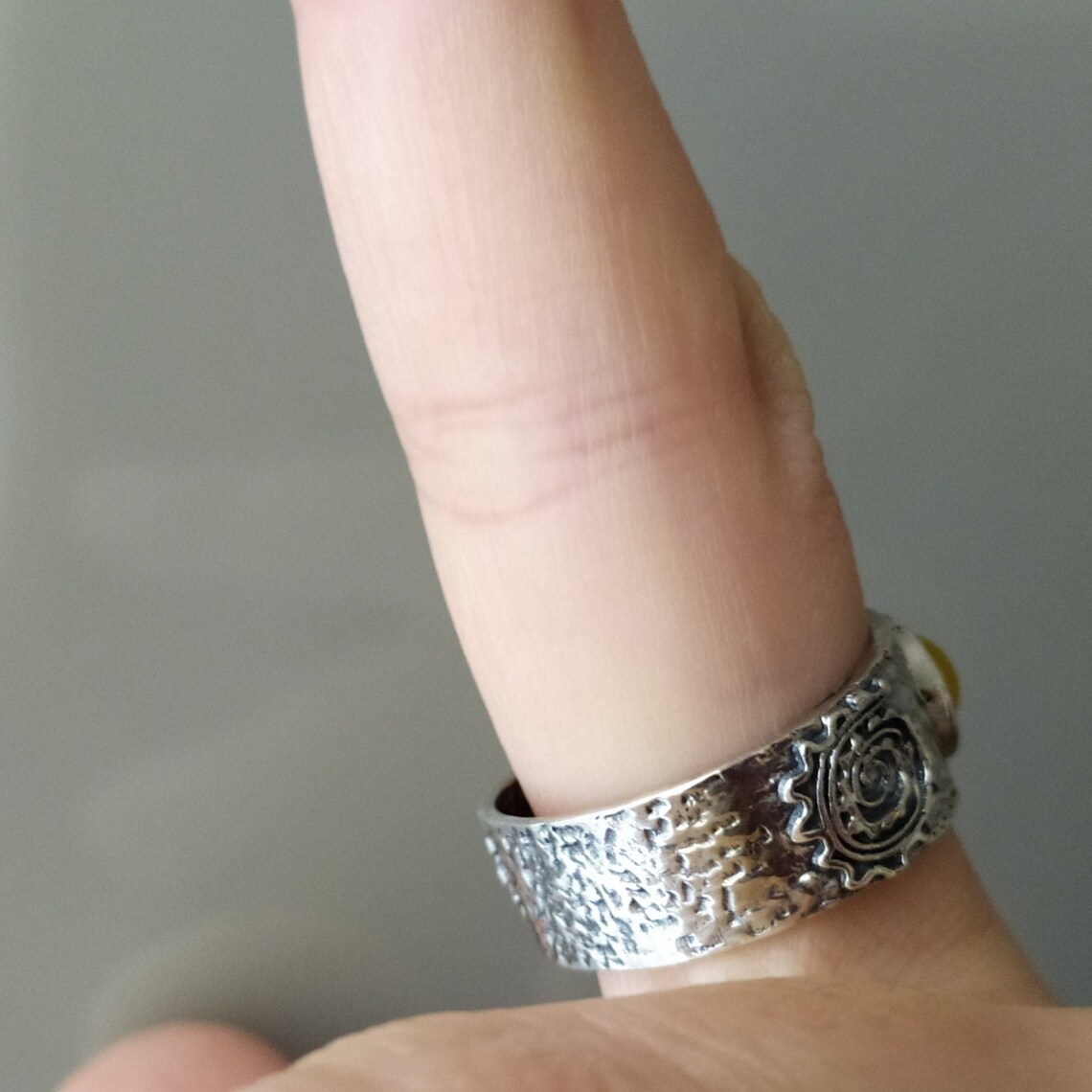 Rings Lightweight Gemstone Sterling Silver 925 Small Yellow - Etsy