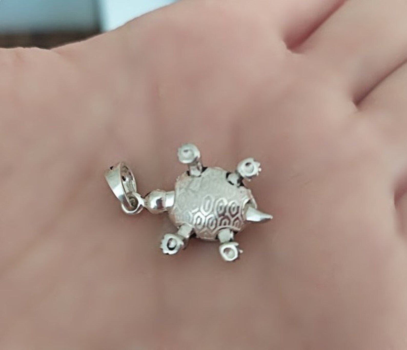 Tortoise PENDANT Silver 925 charm Turtle jewelry marcasite | Etsy