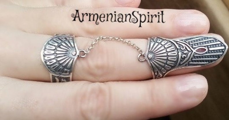 Armored Ring Sterling Silver 925 Shield Ring Full Finger Rings - Etsy