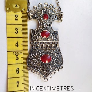 Armenian Silver Necklace Traditional Taraz Jewellery Pendant on Chain ...
