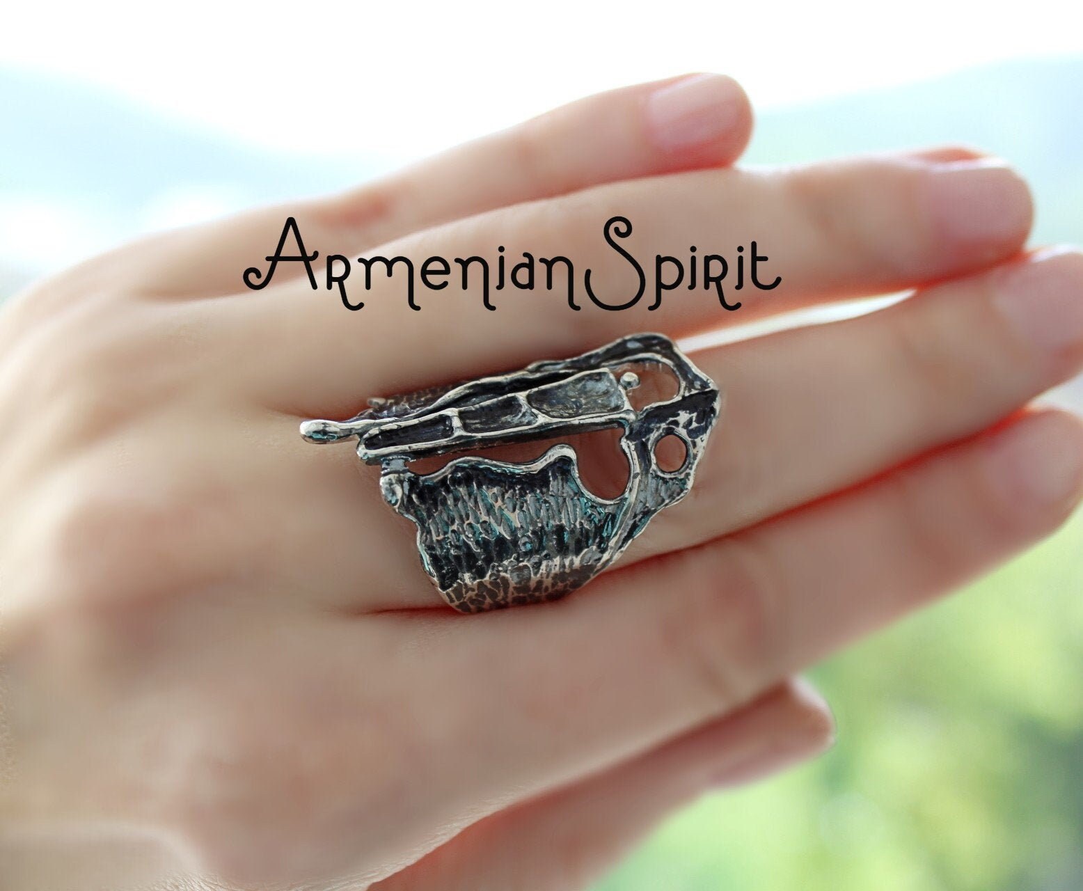 Gothic Ring SILVER 925 Black Unusual Jewelry Goth Ring Gothic - Etsy