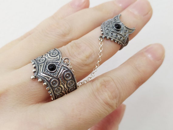 Armor ring Sterling silver 925 Double Armenian armored jewelry | Etsy