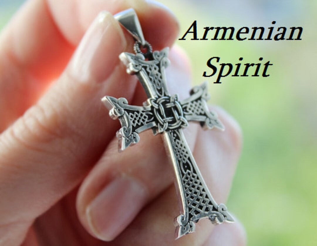 Armenian Cross Silver 925 Men Crosses With Celtic Pattern Cross ...