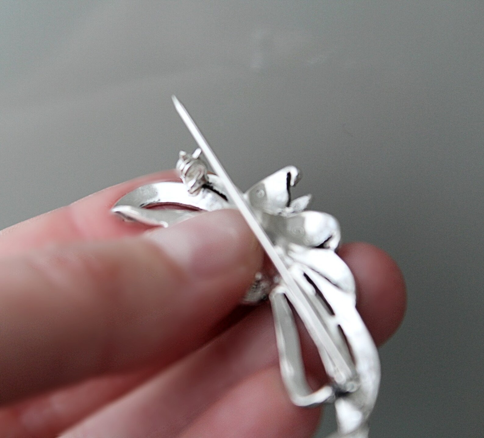 Vintage Broche Silver 925 Marcasite Broach Crystal Flower - Etsy