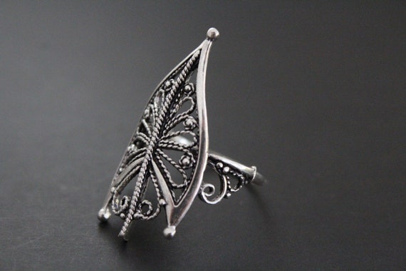 Filigree Jewelry Sterling Silver 925 Leaf Earrings and Ring Lightweight Armenian Handmade Jewelry Etsy Ireland