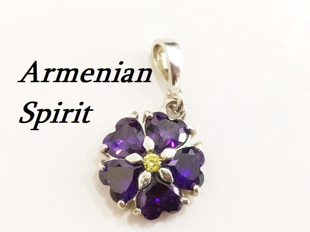 Armenian Jewelry Forget Me Not Silver 925 Pendant Small Tiny Charm ...