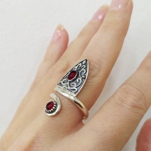 Thumb Ring Finger Cover Adjustable With Quartz Stone and Ethnic ...