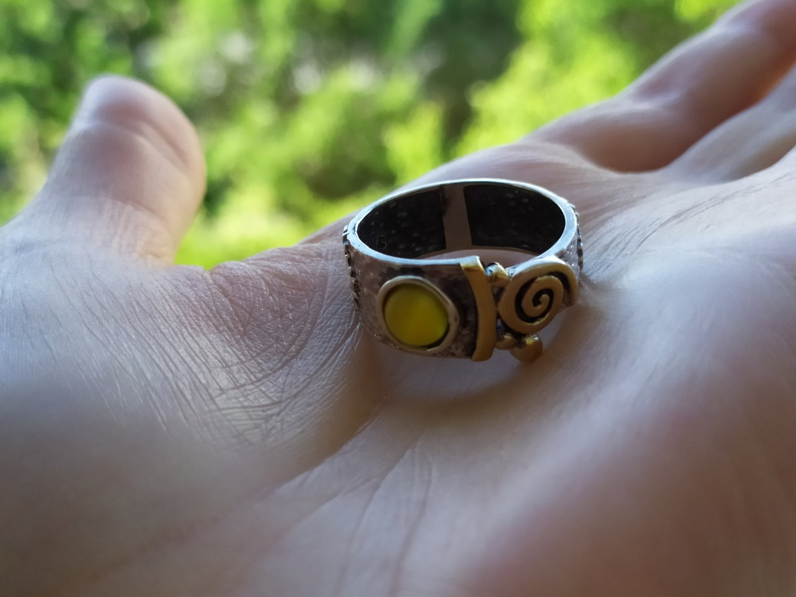 Rings Lightweight Gemstone Sterling Silver 925 Small Yellow - Etsy