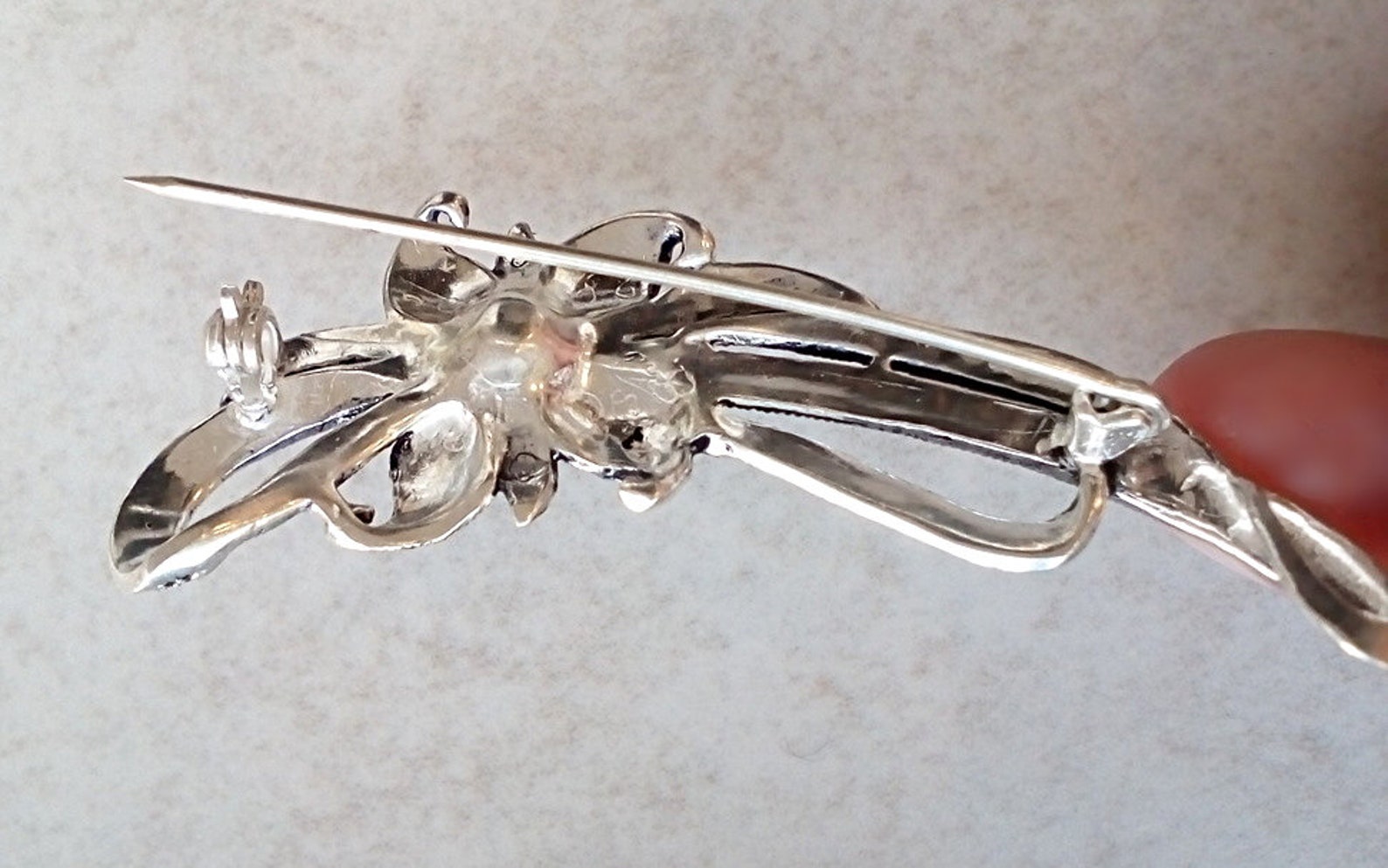 Vintage Broche Silver 925 Marcasite Broach Crystal Flower - Etsy