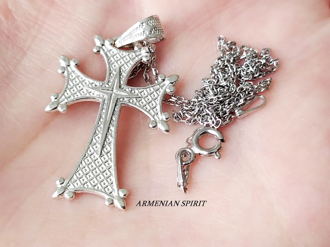 Armenian Cross Silver 925 CHOOSE Big or Small Armenian Khachkar Gifts ...