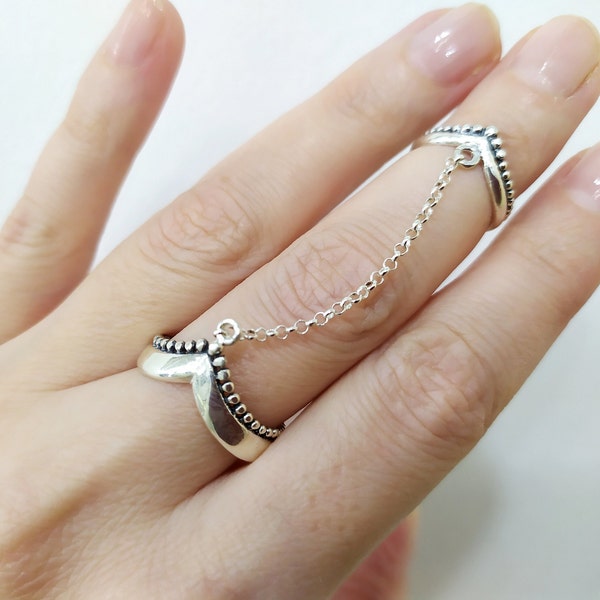 Double Finger Ring - Etsy