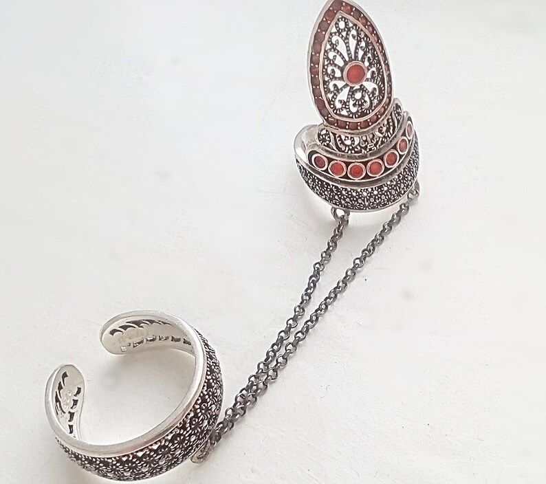 Armor Ring White Stones Shield Rings Armored Full Finger - Etsy