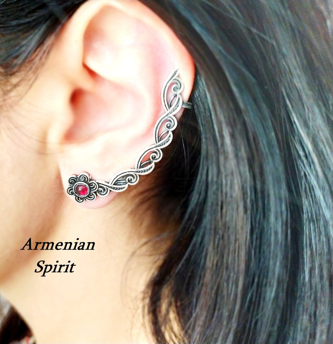 Silver Cuff Earring Only for Left Ear CHOOSE Wrap Earring Full | Etsy