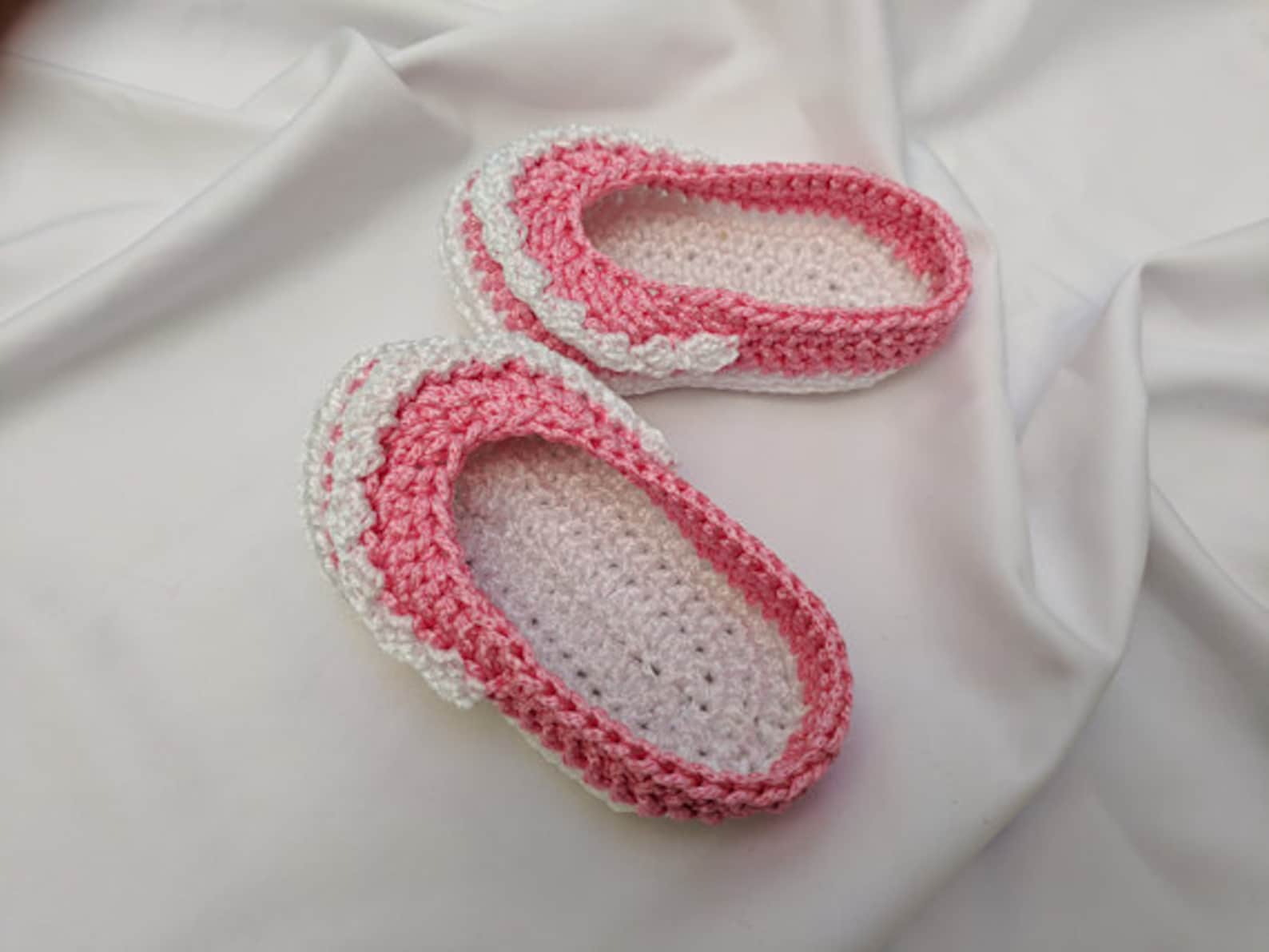 Crochet Pattern, Crochet Baby Slipper Pattern, Girls Crocheted Shoe ...