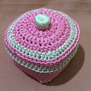 Crochet Pattern Luxury Jewelry Box, Crochet Patterns Cube Box, Crochet ...