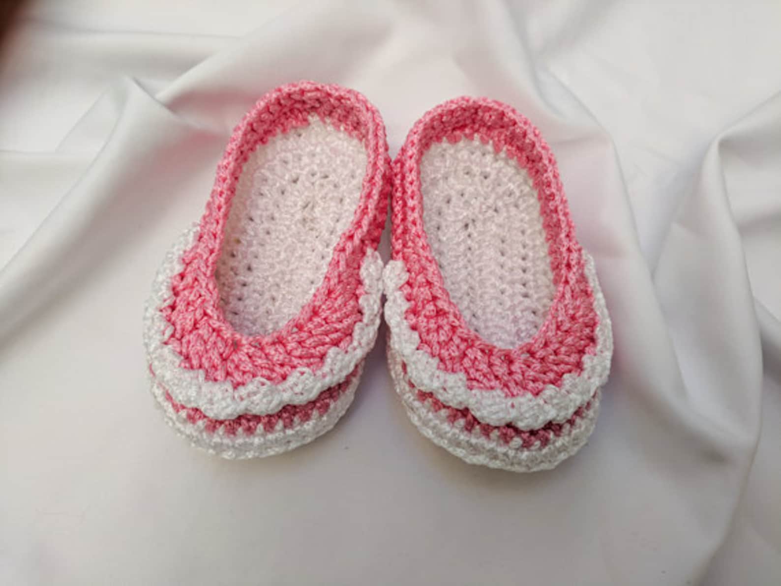 Crochet Pattern, Crochet Baby Slipper Pattern, Girls Crocheted Shoe ...