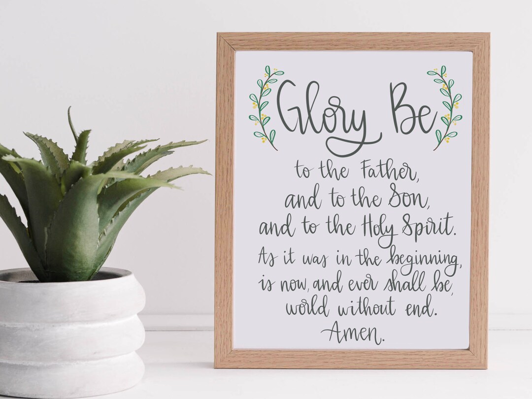 The Glory Be Prayer / Digital, Instant Download / Printable Wall Art ...