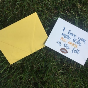 Uofm Card / Ann Arbor Michigan / University of Michigan Card / Michigan ...