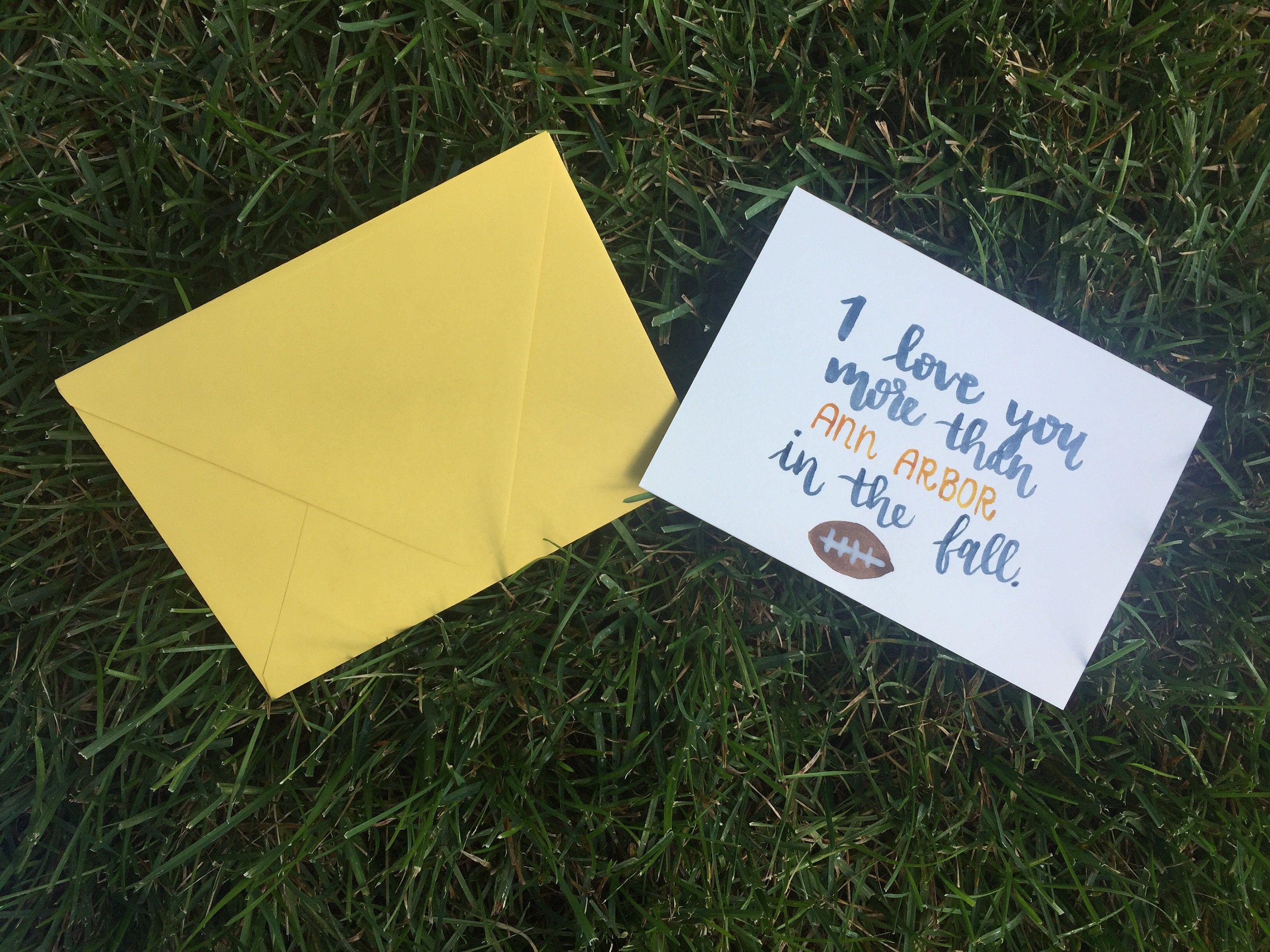 Uofm Card / Ann Arbor Michigan / University of Michigan Card / Michigan ...