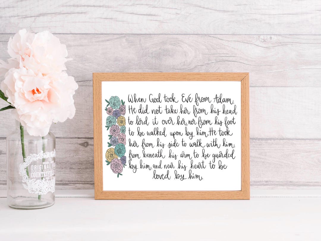 Adam and Eve Poem, Digital Art, Fr Mike Schmitz, When God Took Eve ...