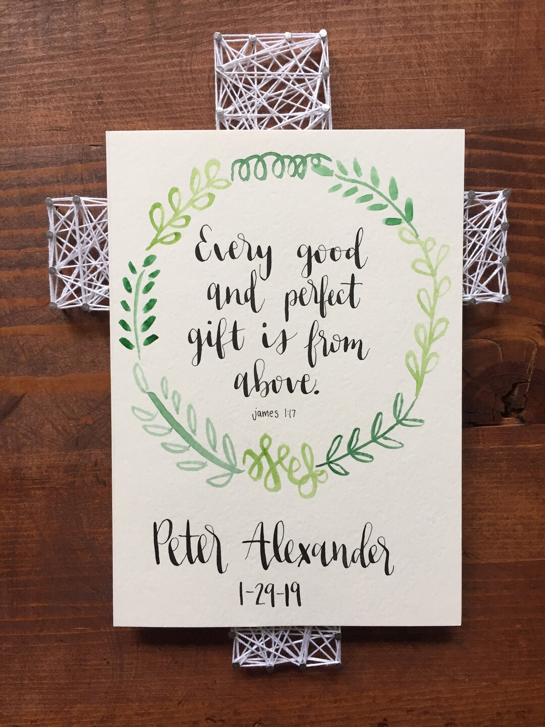 Personalized Baby Card / Card With Name for Baby / Baptism, Religious ...