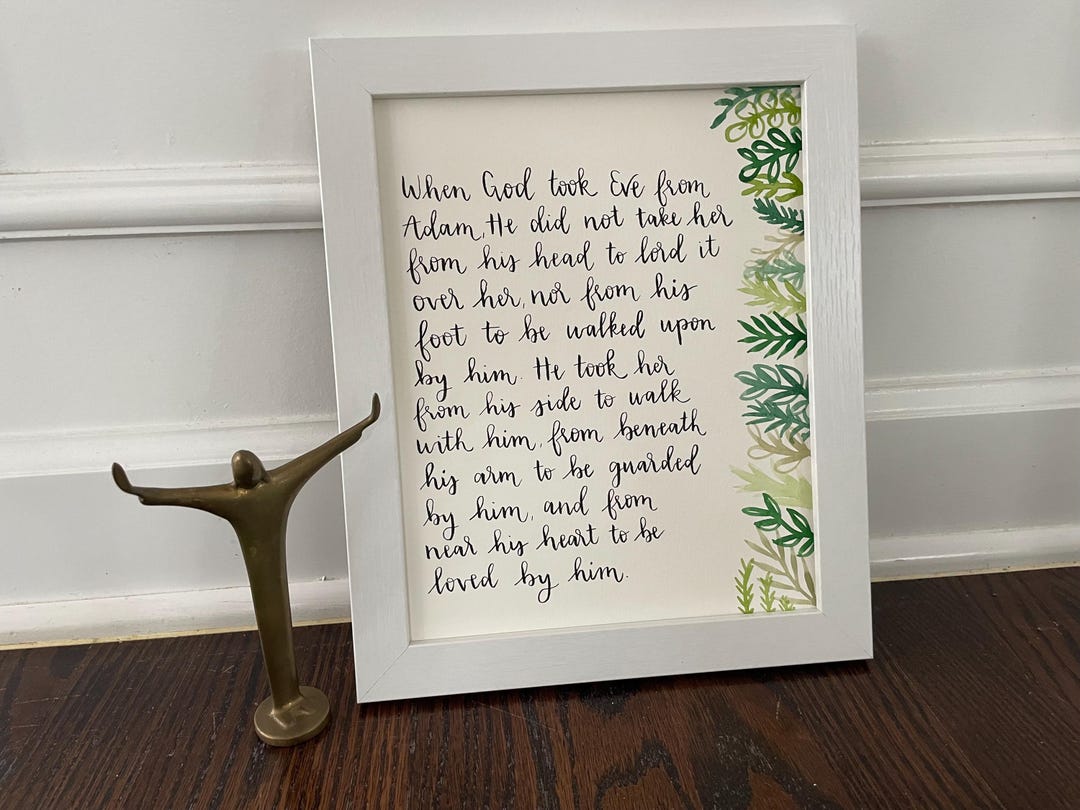 Adam and Eve Poem, Hand Lettered, Fr Mike Schmitz, When God Took Eve ...