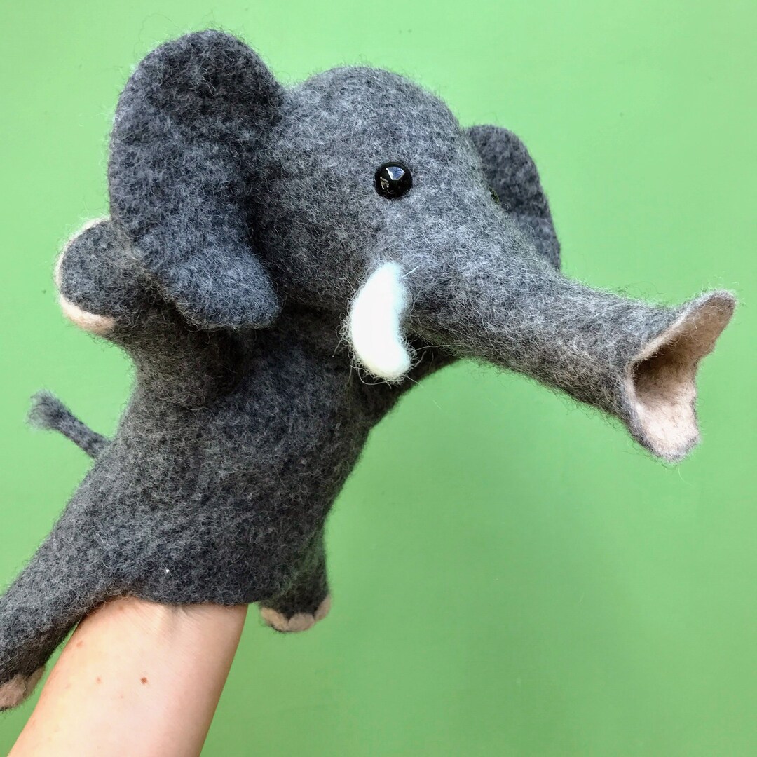 Elephant Handpuppet Handmade of Felt/educational Toy/puppet - Etsy