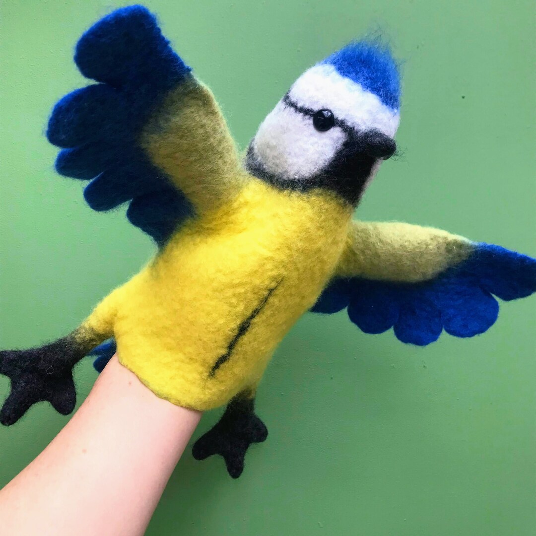Blue Tit, Hand Puppet Handmade of Felt/waldorf Toys - Etsy