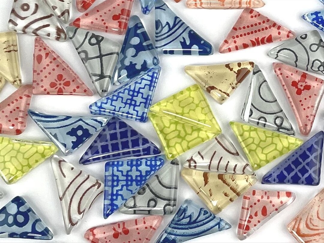 Fused Painted Topsy Turvy Triangles. Perfect for Fusing! - Etsy UK
