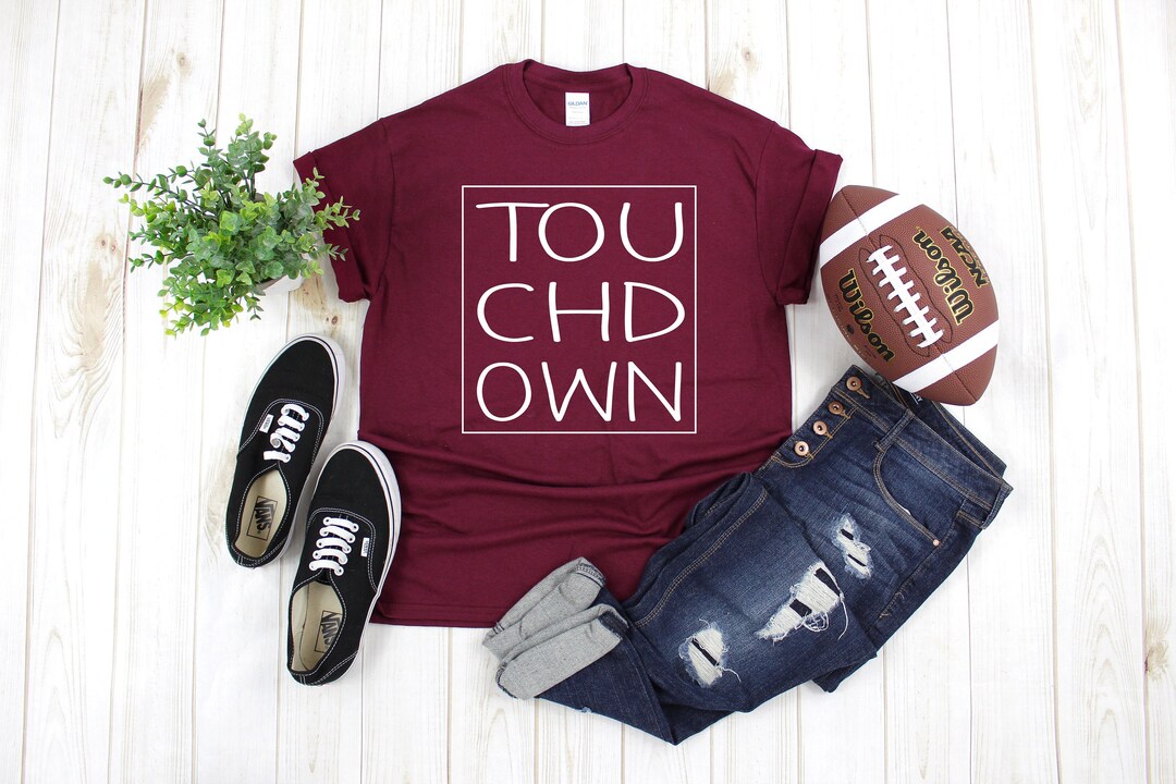 Touchdown T-shirt L Football Shirt L Game Day Shirt L Crew Neck Tee L ...
