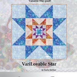 One Block Quilt, Quilt Pattern, Variable Star, Varilovable Star ...