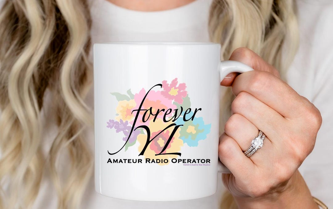 Personalized Ham Radio YL Mug: Floral Amateur Radio Operator Gift - Etsy