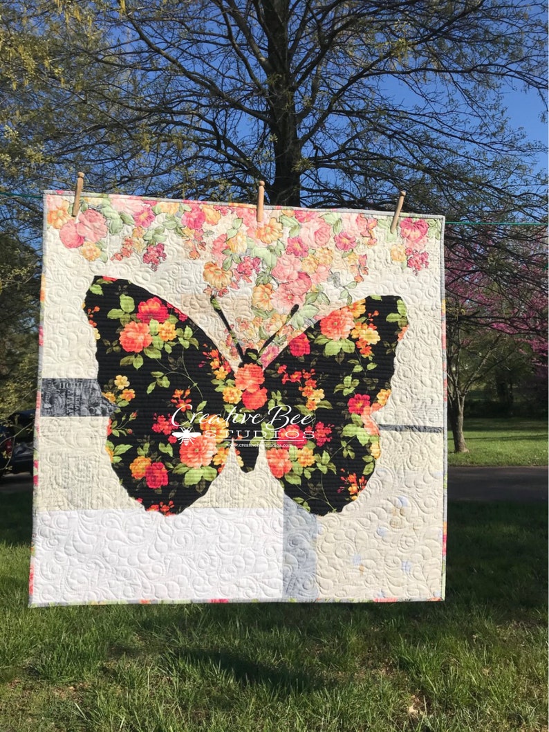 Spring Butterfly Applique, Quilt Pattern, Butterfly Quilt, Spring ...